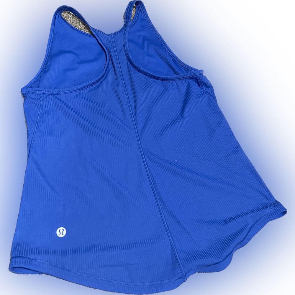 Lululemon Base Pace High Neck Tank- Poolside Blue - Gem